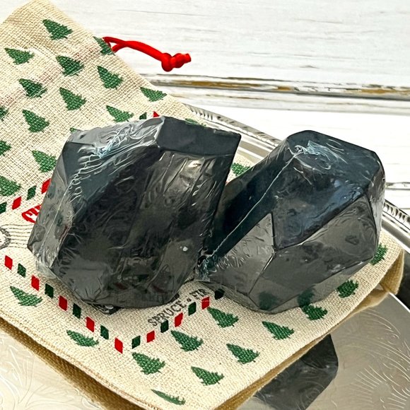 Hand Crafted | Bath & Body | Christmas Lump Of Coal Soap Bars Set 2 W ...